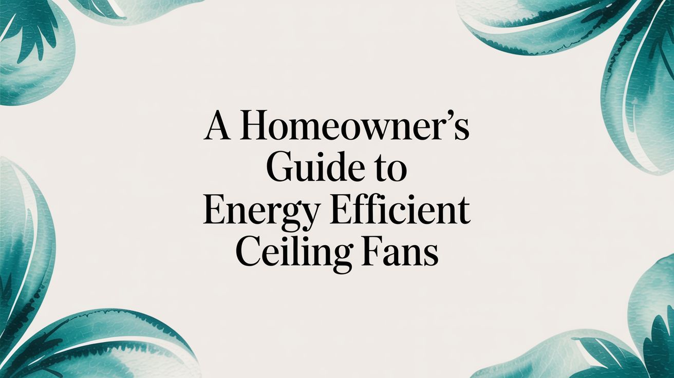 A Homeowner's Guide to Energy Efficient Ceiling Fans – Fan Connection