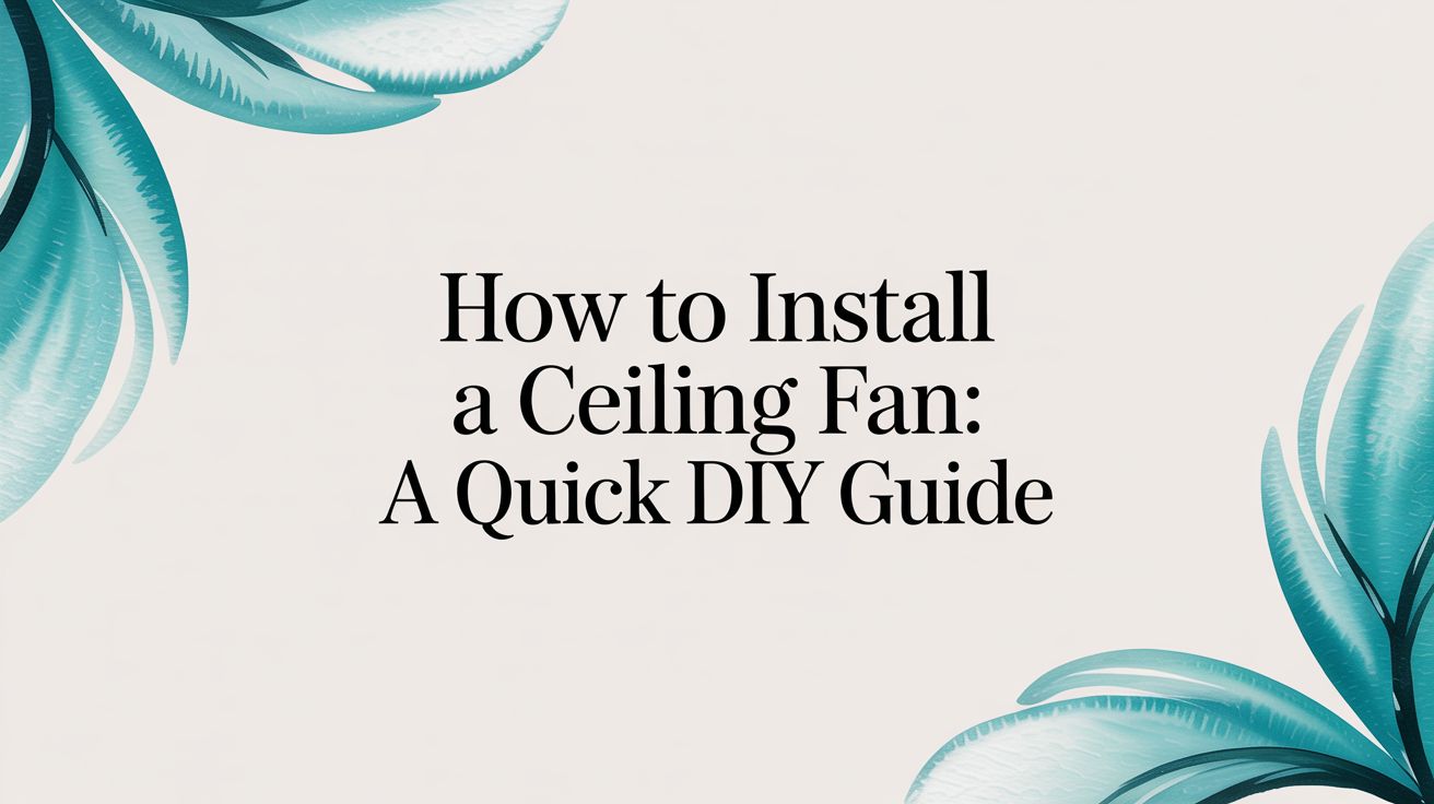 How to Install a Ceiling Fan: A Fun DIY Guide – Fan Connection